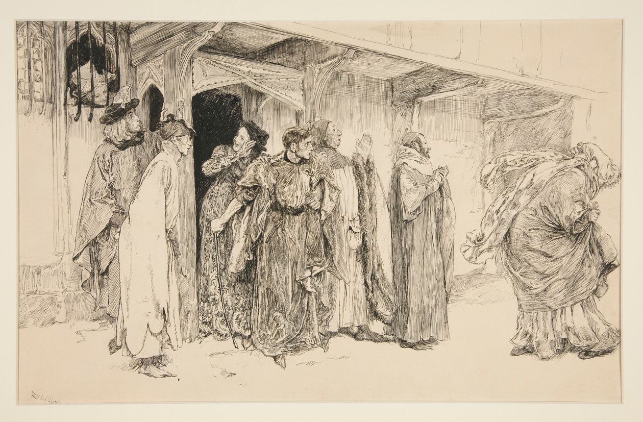 Ford von Edwin Austin Abbey: Hochwertigste Kunstreproduktion