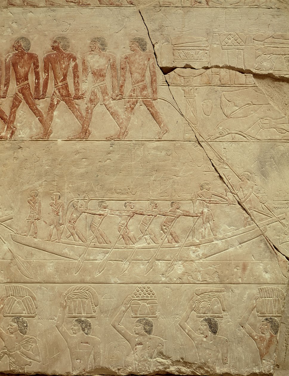 Ein Boot schleppen, aus der Mastaba von Mereruka, Altes Reich