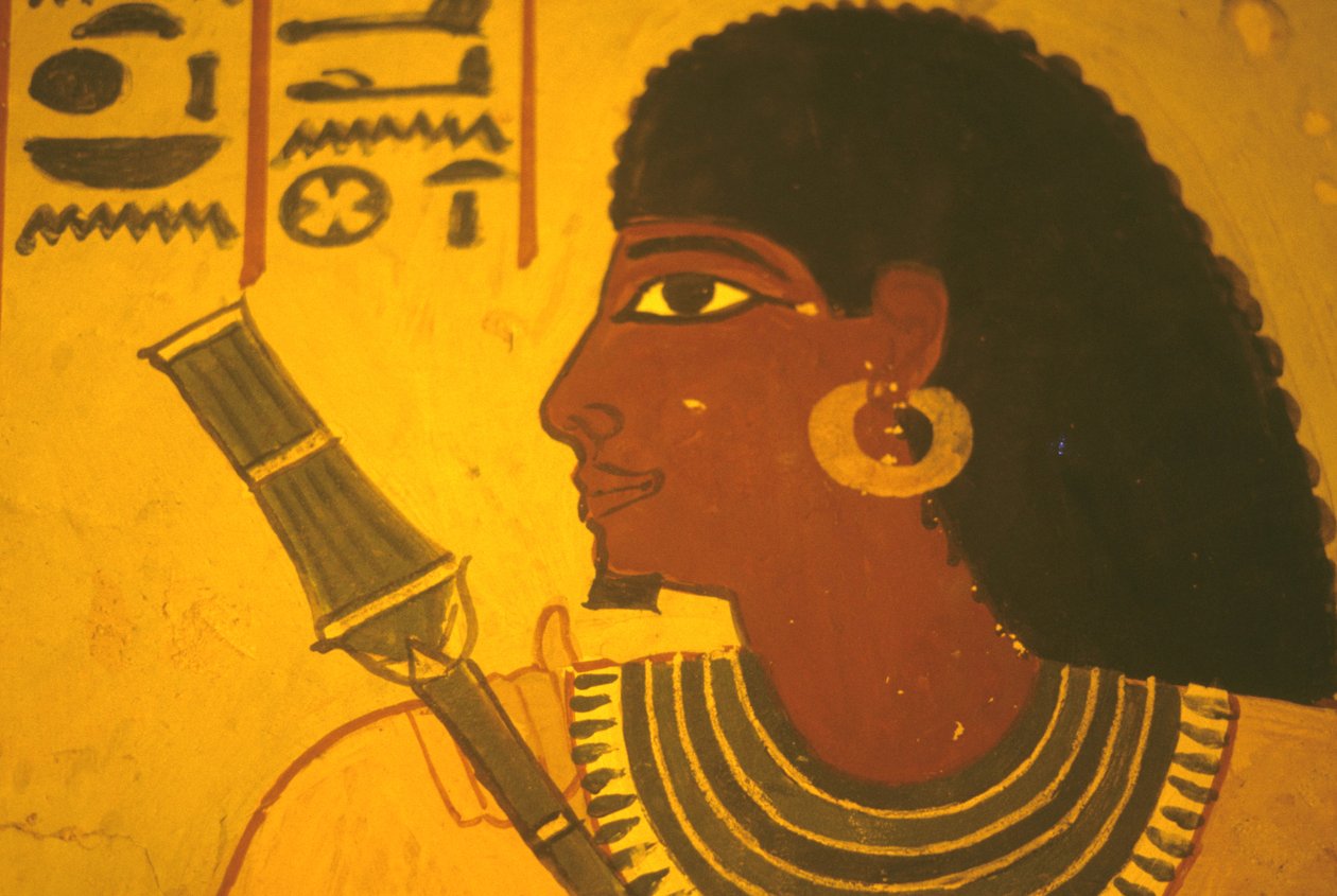 Altes Ägypten, Wandmalerei, Grab des Sennufer, Theben/Luxor, Sennufer ...