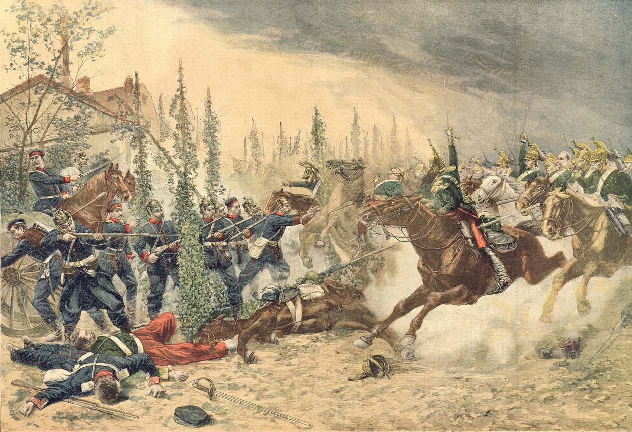 Die Dragoner in der Schlacht von Gravelotte am 16. August 1870
