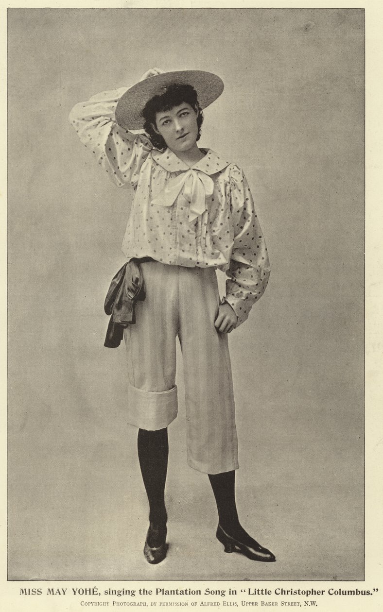 Miss May Yohe singt das Plantagenlied in Little Christopher Columbus
