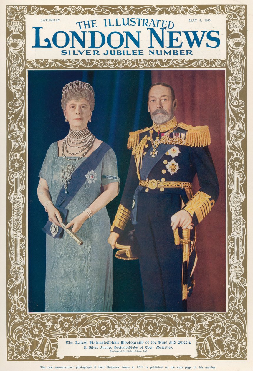 Porträt von König George V. und Königin Mary aus The Illustrated London ...
