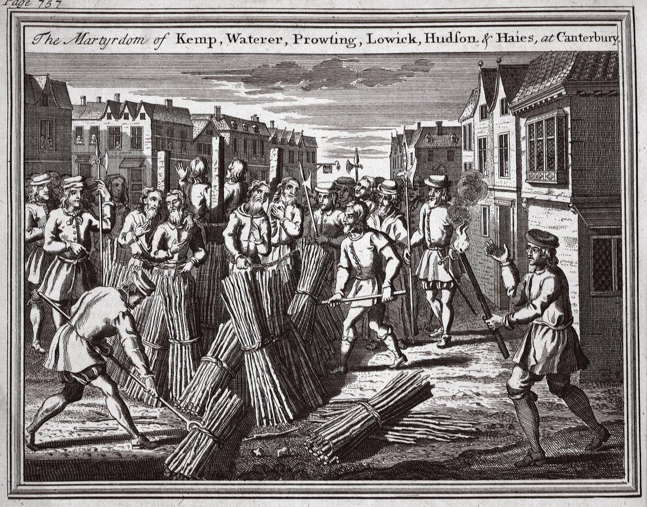 Das Martyrium von Kemp, Waterer, Prowting, Lowick, Hudson und Haies in ...