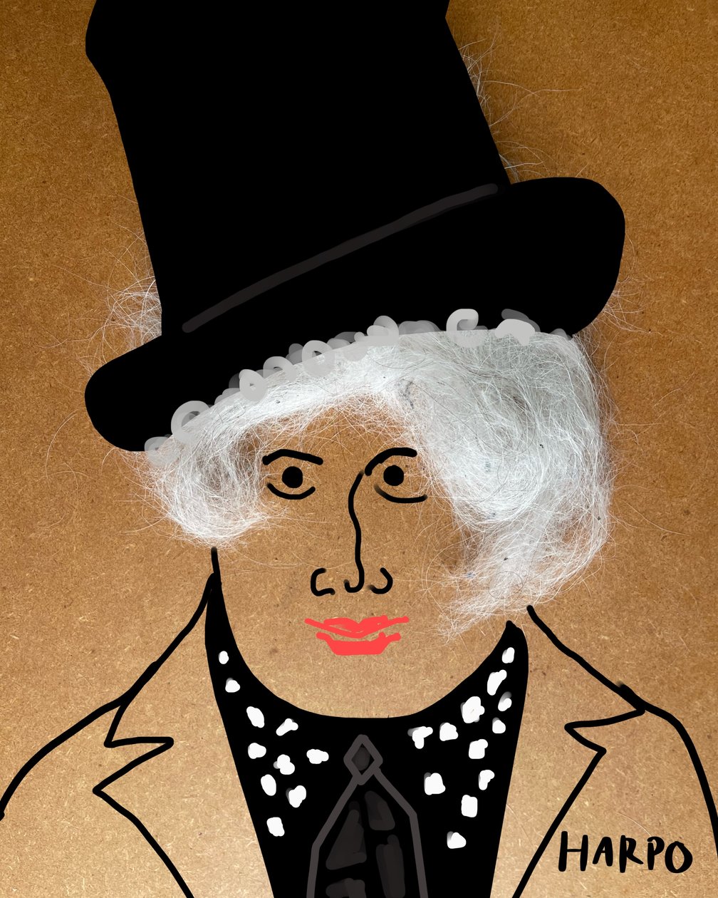 Harpo Marx von Evan Sklar: Hochwertigste Kunstreproduktion