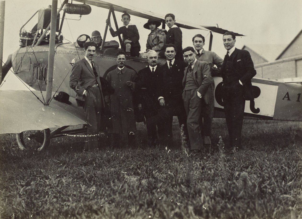 [Flugzeug und Menschen] von Fedele Azari: Kunstdruck