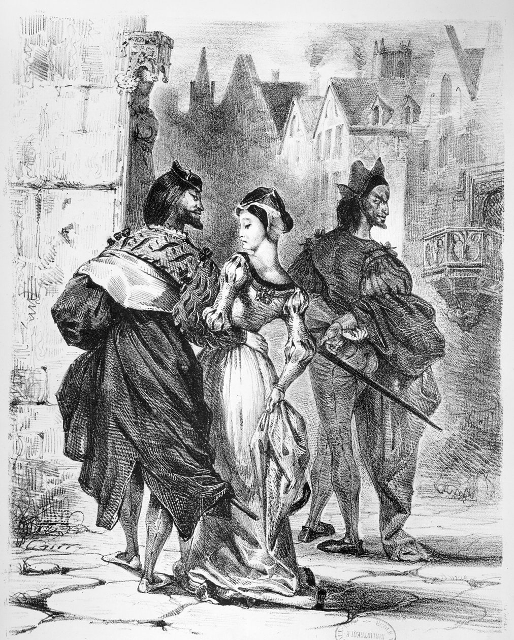 Faust trifft Marguerite, aus Goethes Faust, nach 1828 (Illustration)