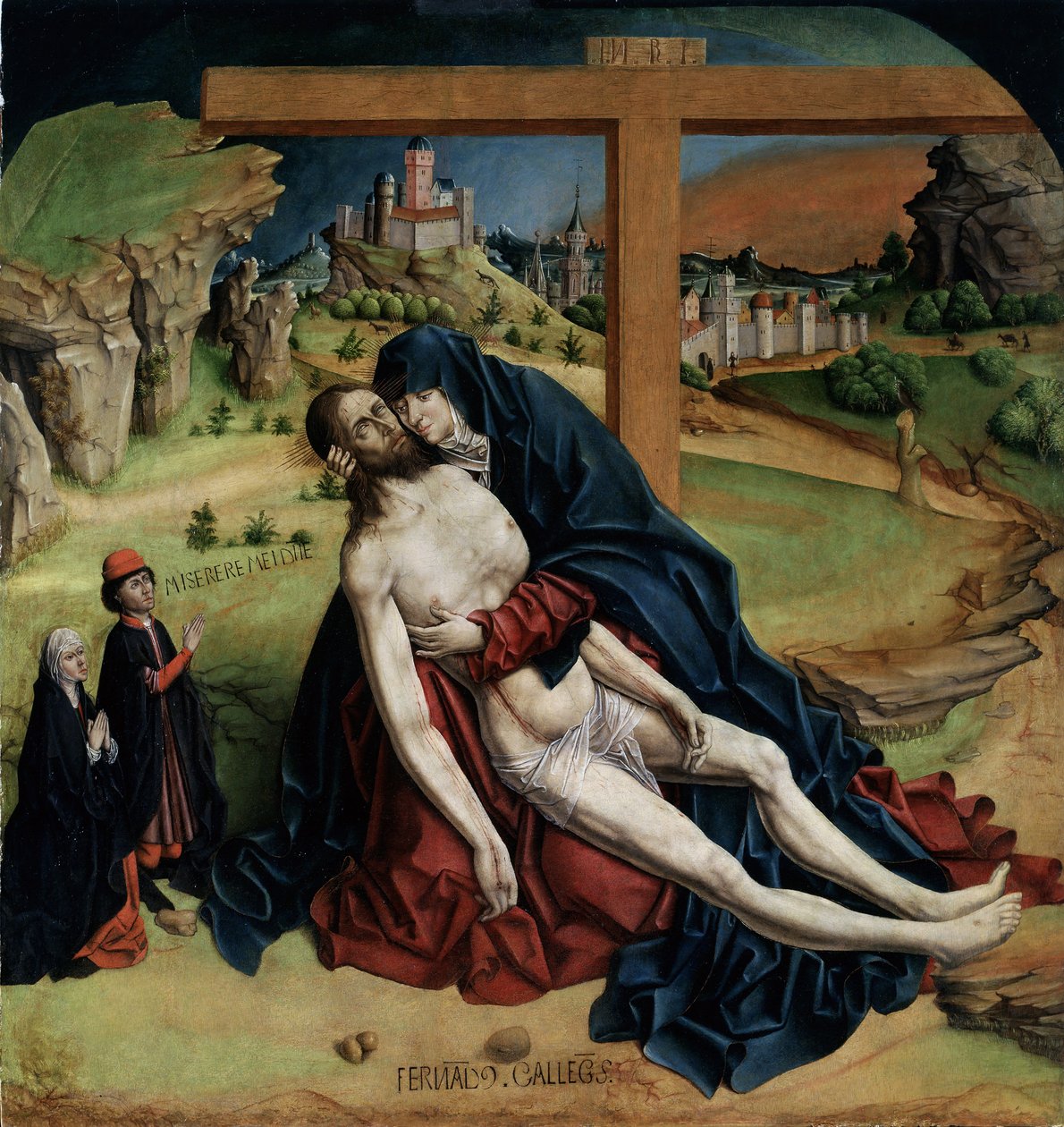 Pieta von Fernando Gallego: Kunstdruck in Museumsqualität