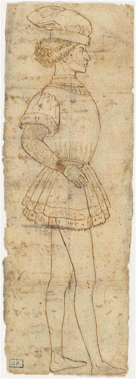 Stehender Jüngling von Florentine School: Kunstdruck