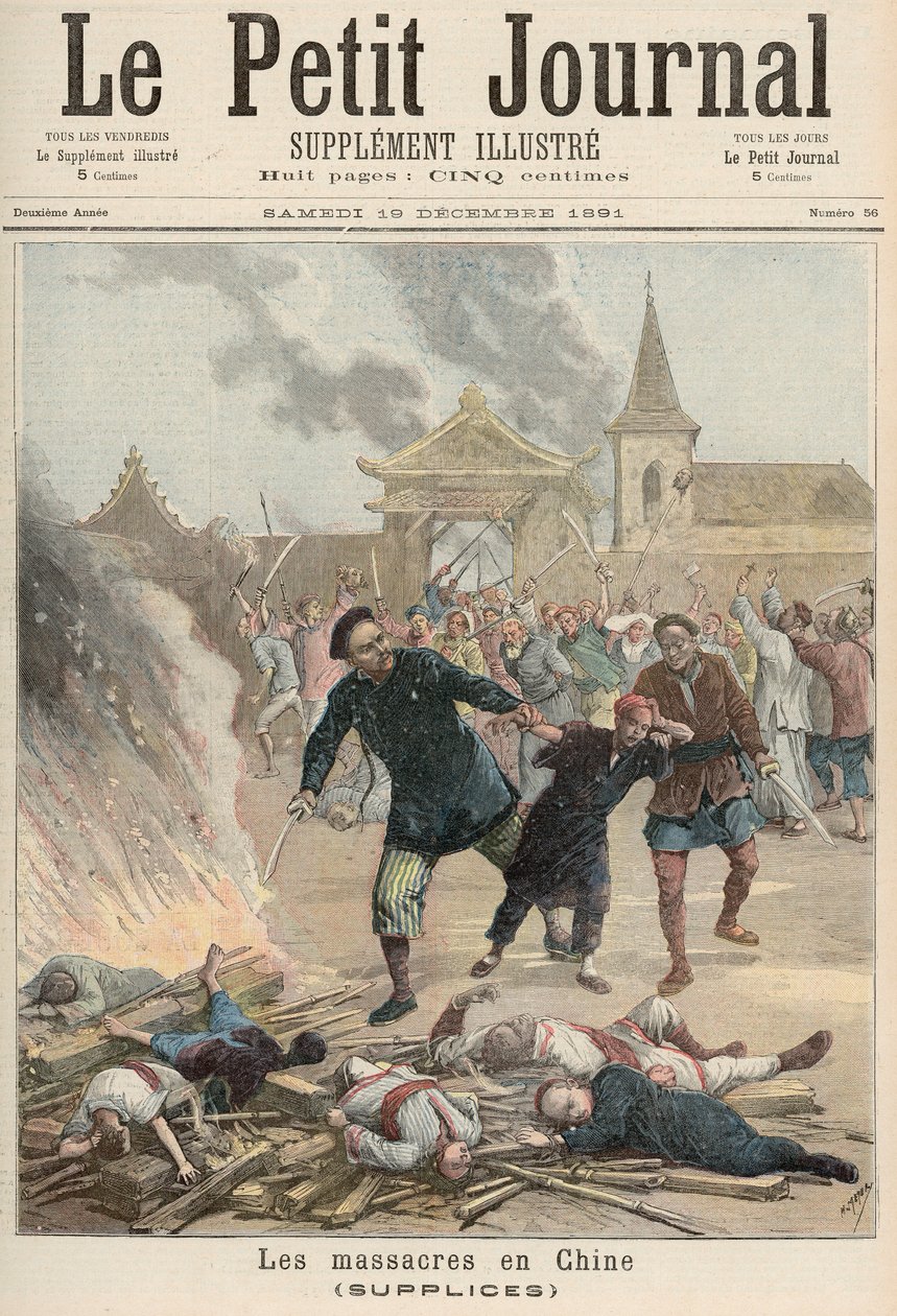 Massaker in China, aus 'Le Petit Journal', 19. Dezember 1891