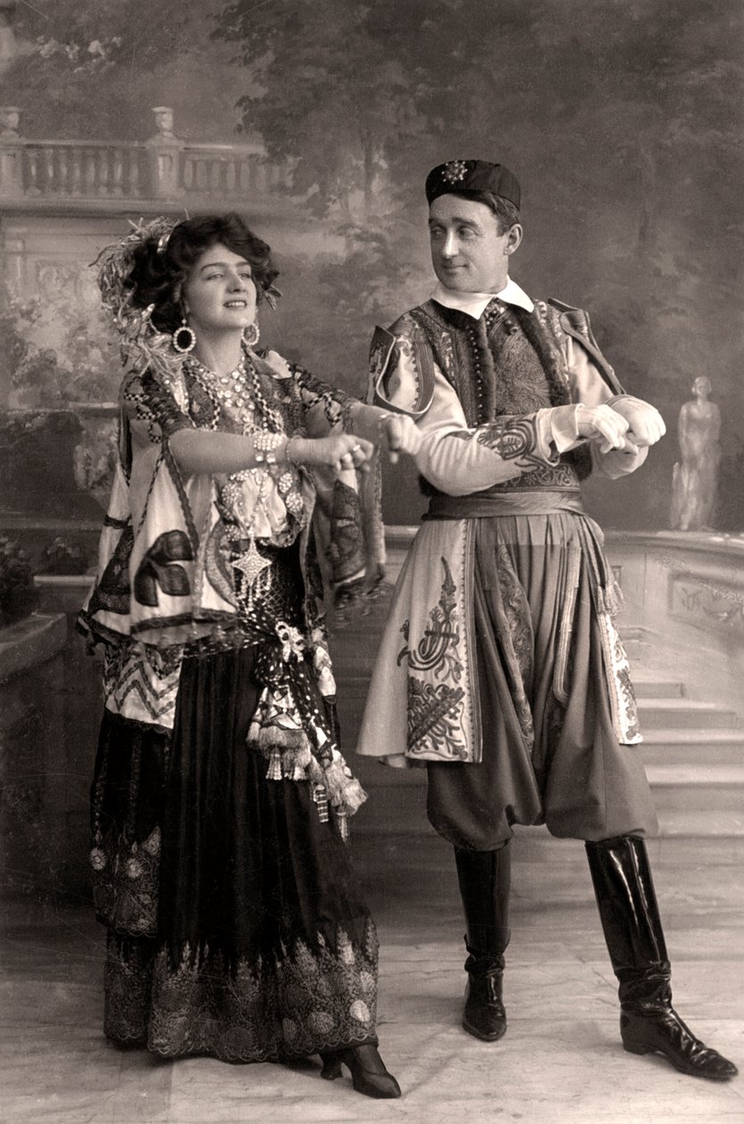 Lily Elsie und Joseph Coyne in Die lustige Witwe, 1908