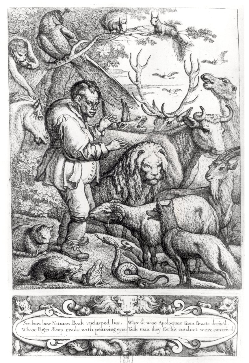Illustration aus der Einleitung zu Äsops Fabeln, 1666
