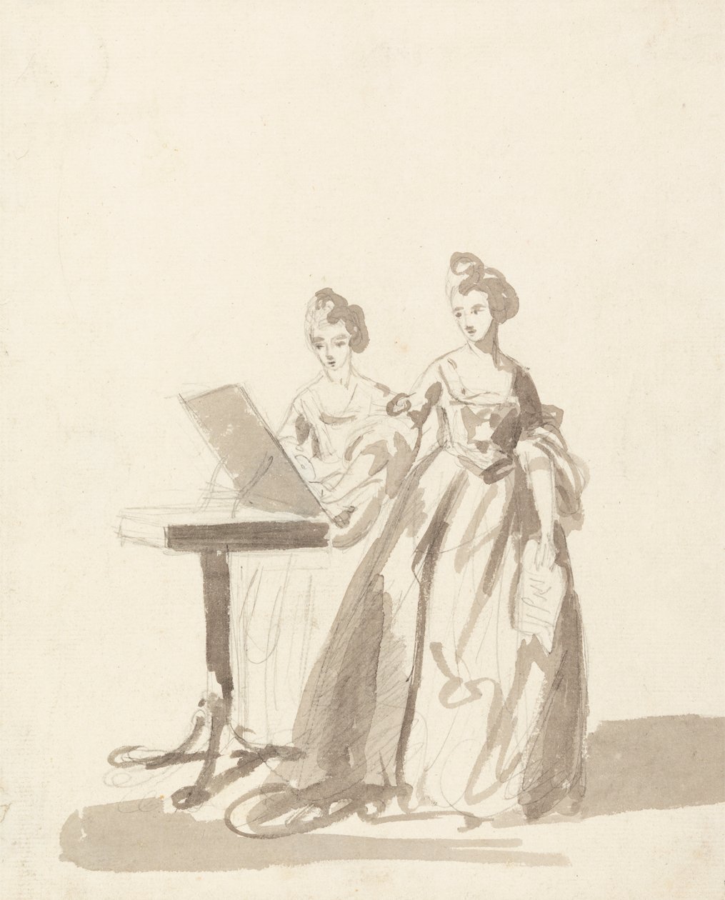 Studie für das Porträt von Prinzessin Louisa und Königin Caroline ...