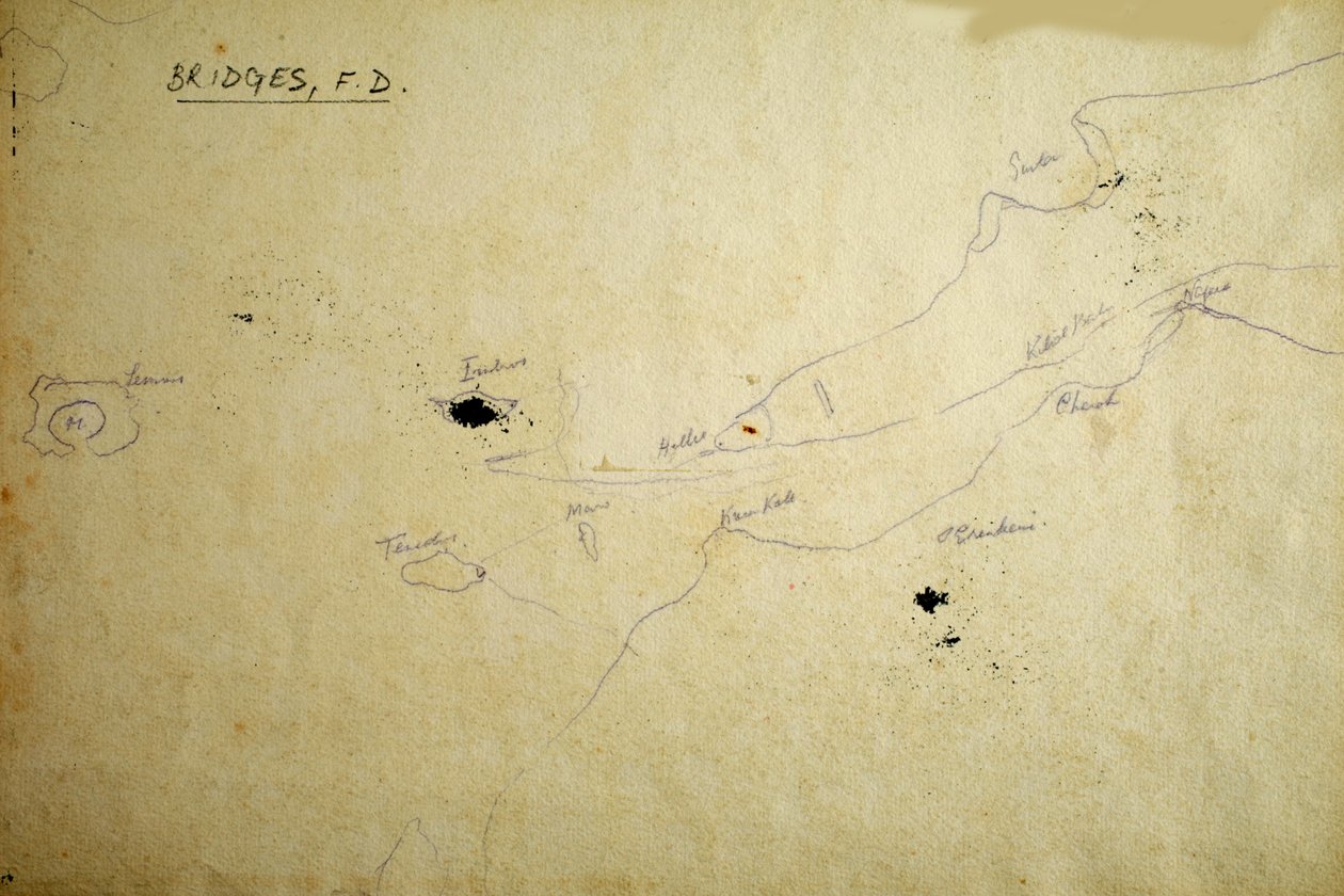 Karte von Francis Doveton Bridges: hochwertiger Kunstdruck