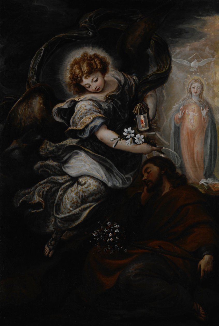 Der Traum des heiligen Joseph von Francisco Rizi: Kunstdruck