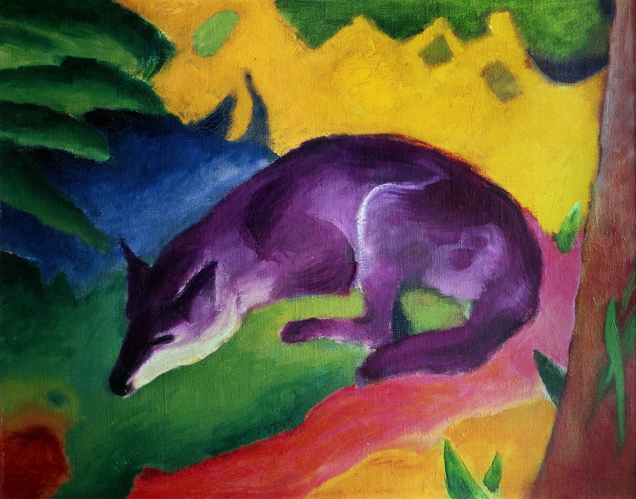 Blue Fox, 1911 von Franz Marc: hochwertiger Kunstdruck