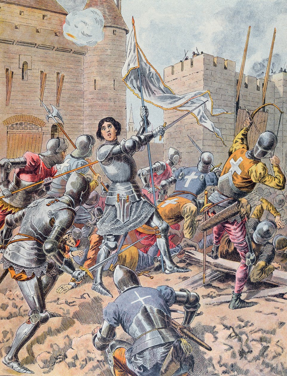 Jeanne d'Arc bei der Belagerung von Orleans, ca. 1900