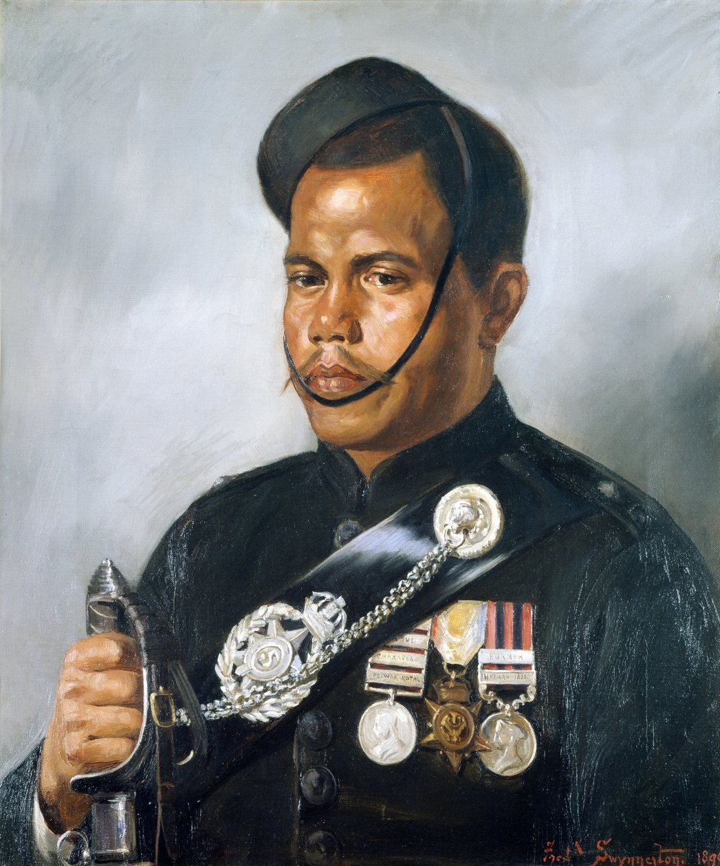 Jemadar Jangia Thapa, 5. Gurkha-Regiment, 1890