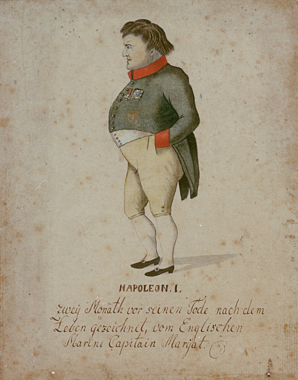 Napoleon Bonaparte von Frederick Marryat: Kunstdruck