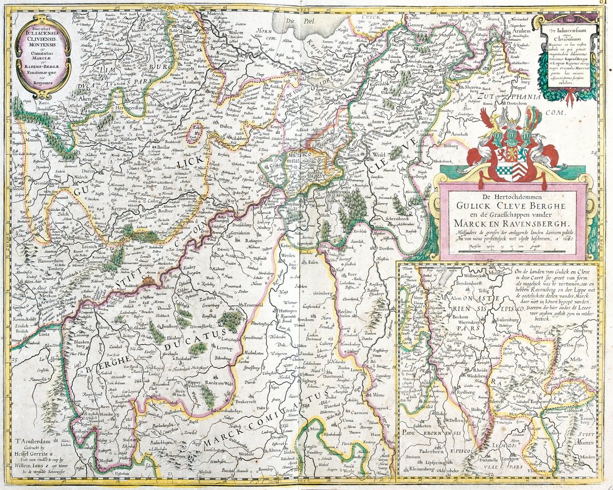 Karte der Grafschaft Ravensberg (Deutschland)