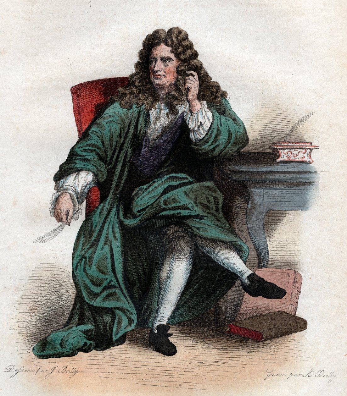 Porträt von Nicolas Boileau Despréaux (1636-1711), französischer ...