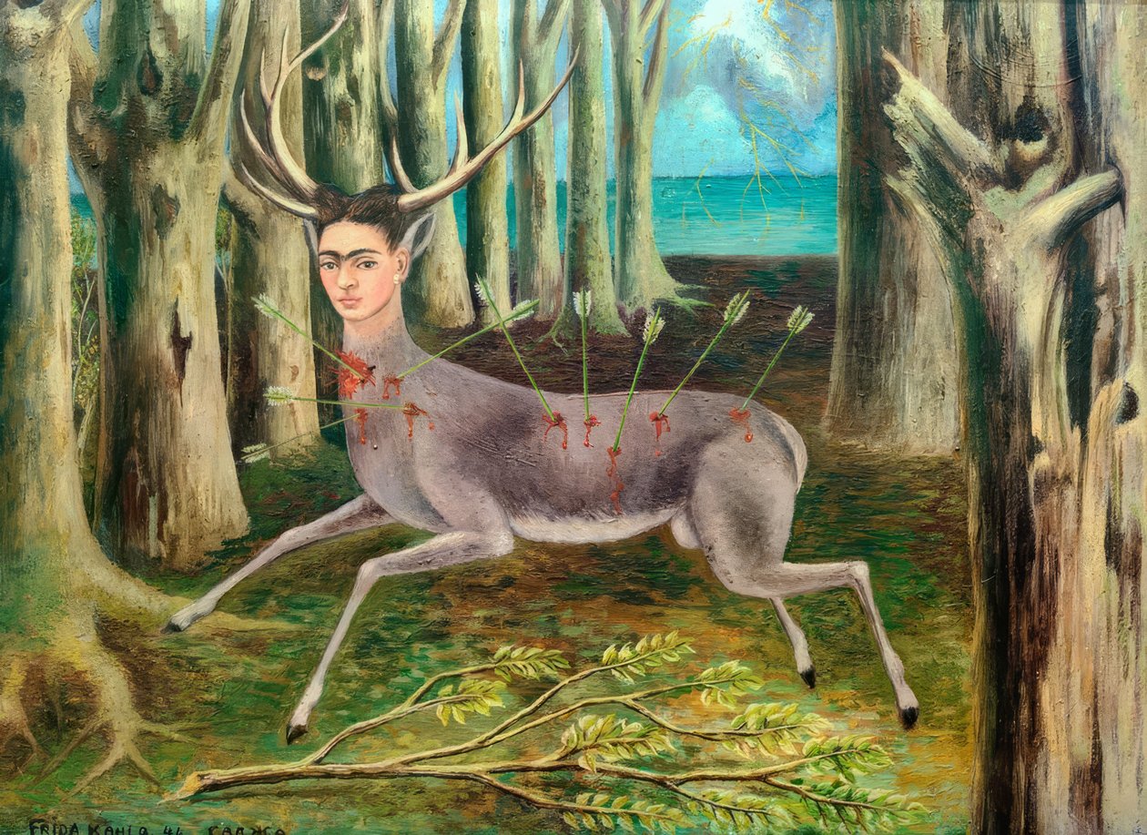 Der verletzte Hirsch von Frida Kahlo: Kunstdruck kaufen
