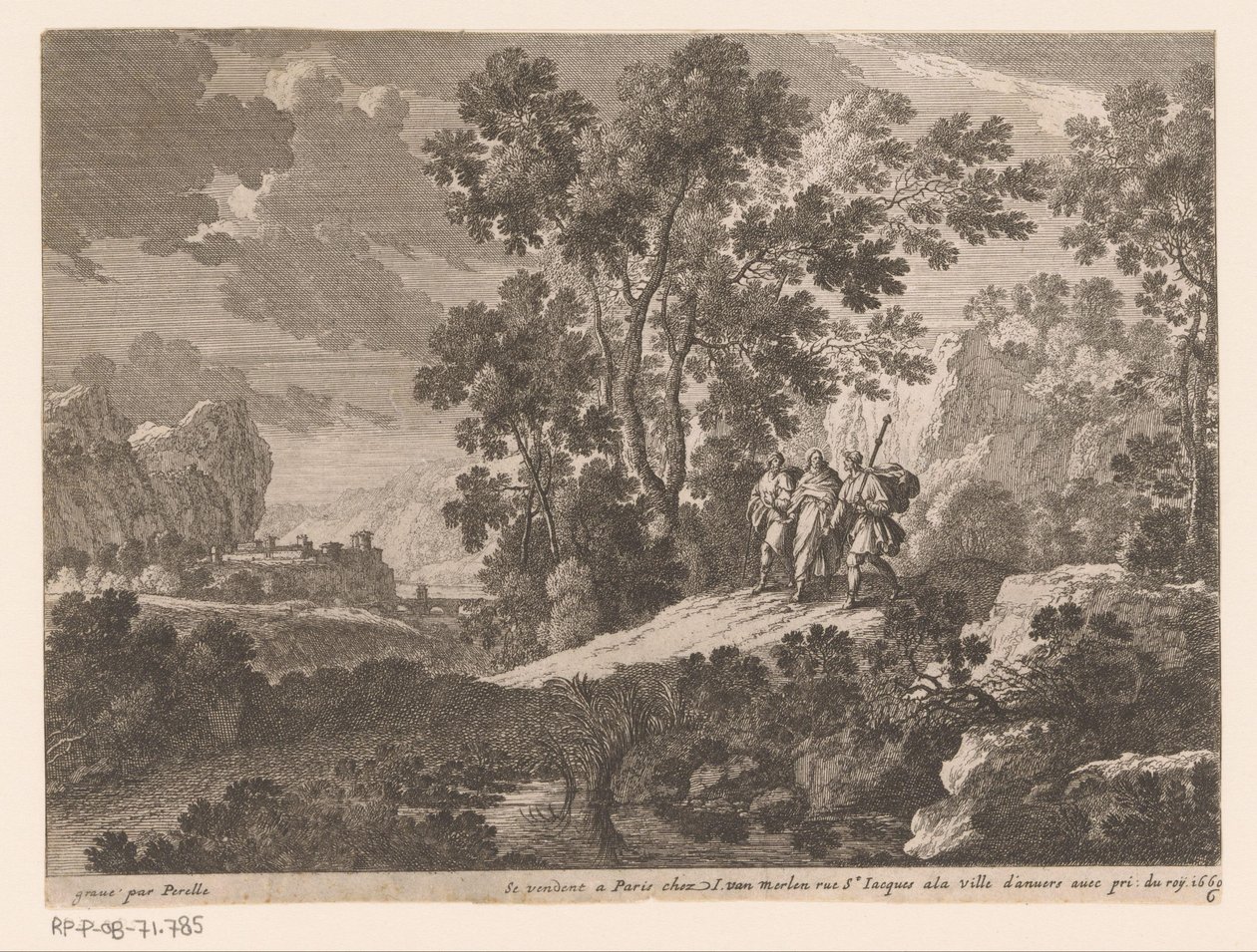 Christus und die Emmausjünger (Serie: Landschaften mit Szenen aus dem ...