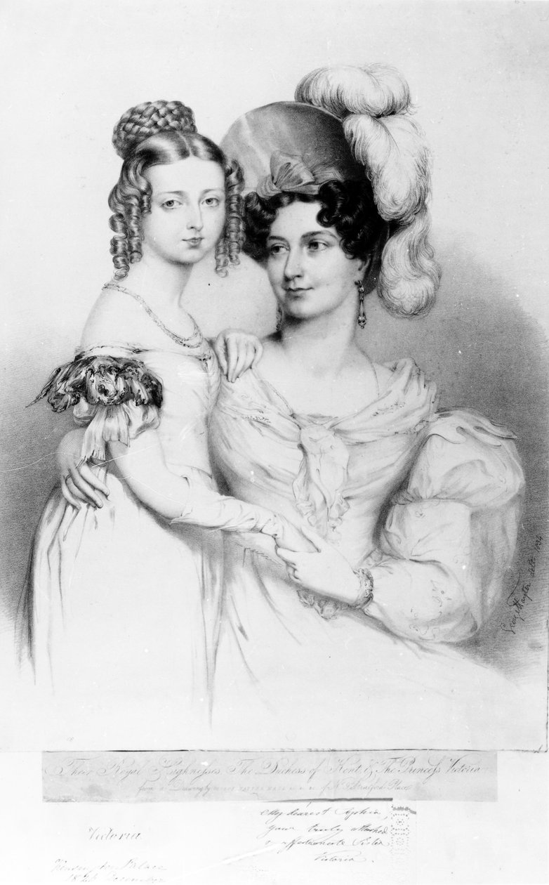 Königin Victoria und ihre Mutter Prinzessin Victoria, Herzogin von Kent ...