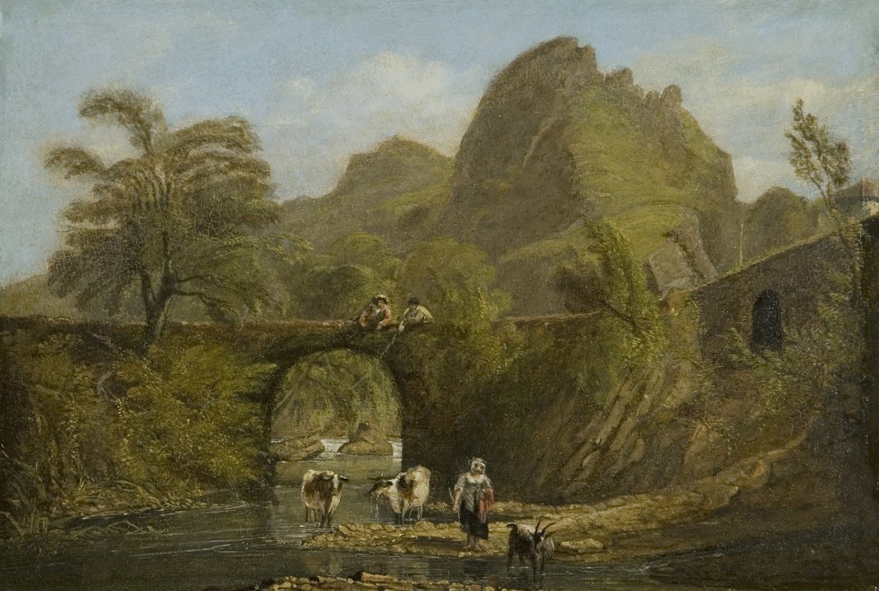 Dynas Rock und Brücke von George Orleans Delamotte