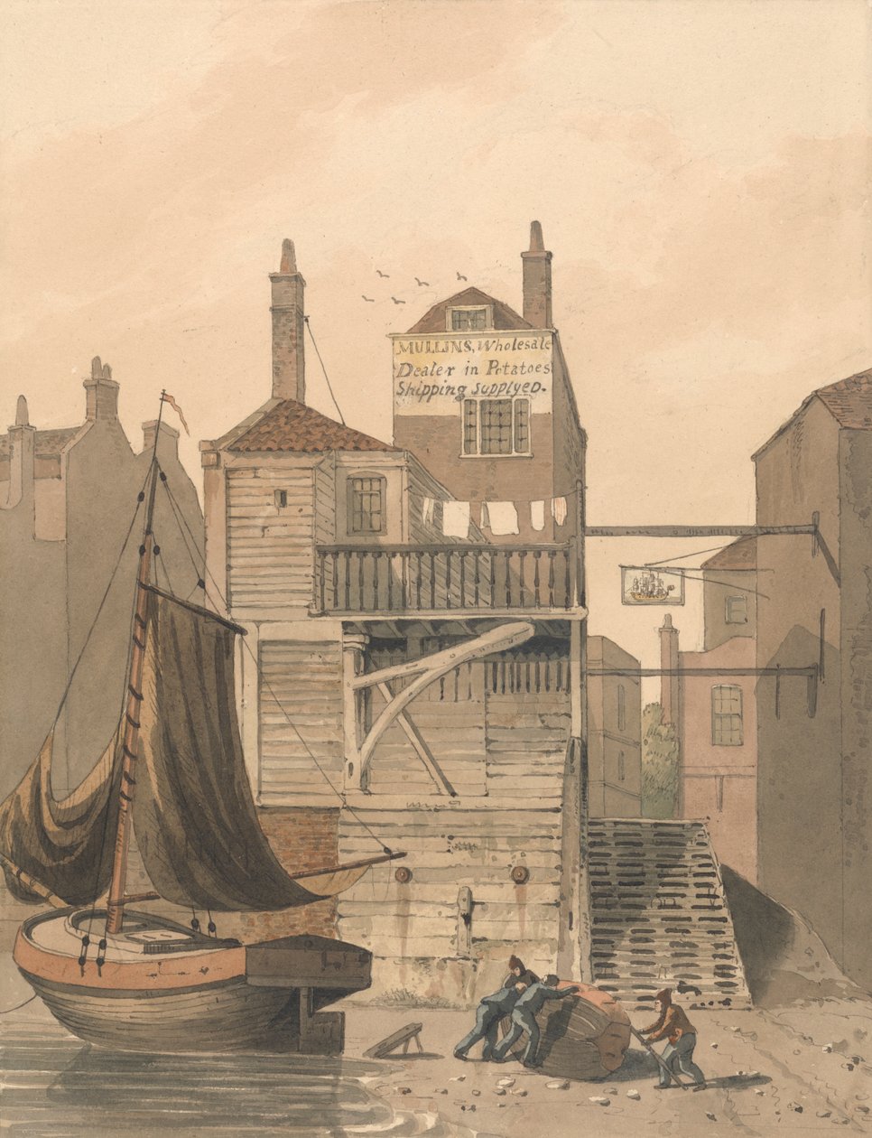 Shadwell beim Ship Inn von George Shepheard: Kunstdruck