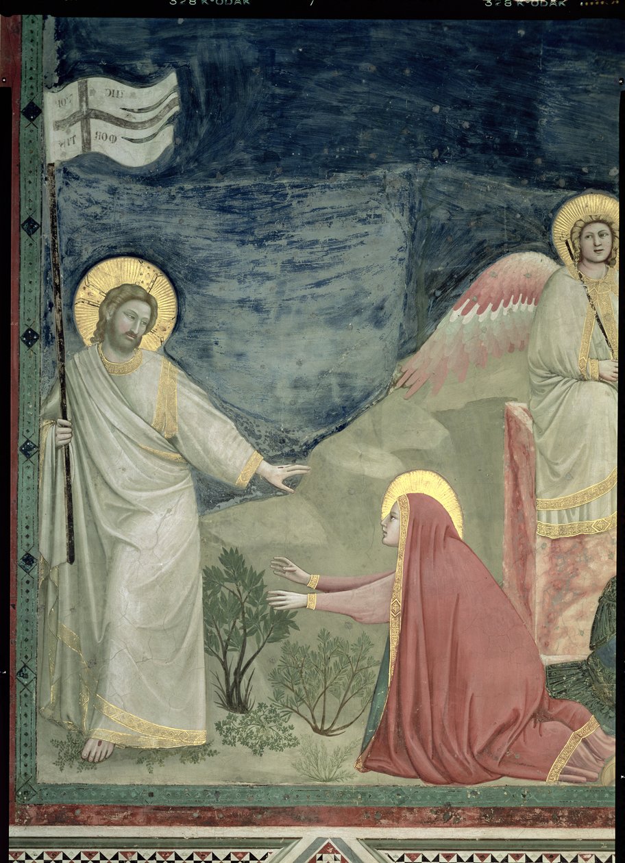 Noli me Tangere, (Detail) Christus und Maria Magdalena, ca. 1305
