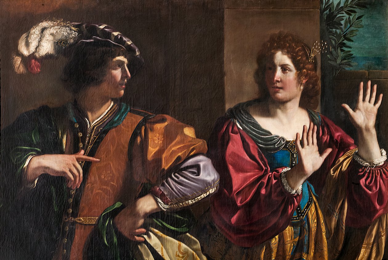 Amnon und Tamar von Guercino: Kunstdruck in Museumsqualität