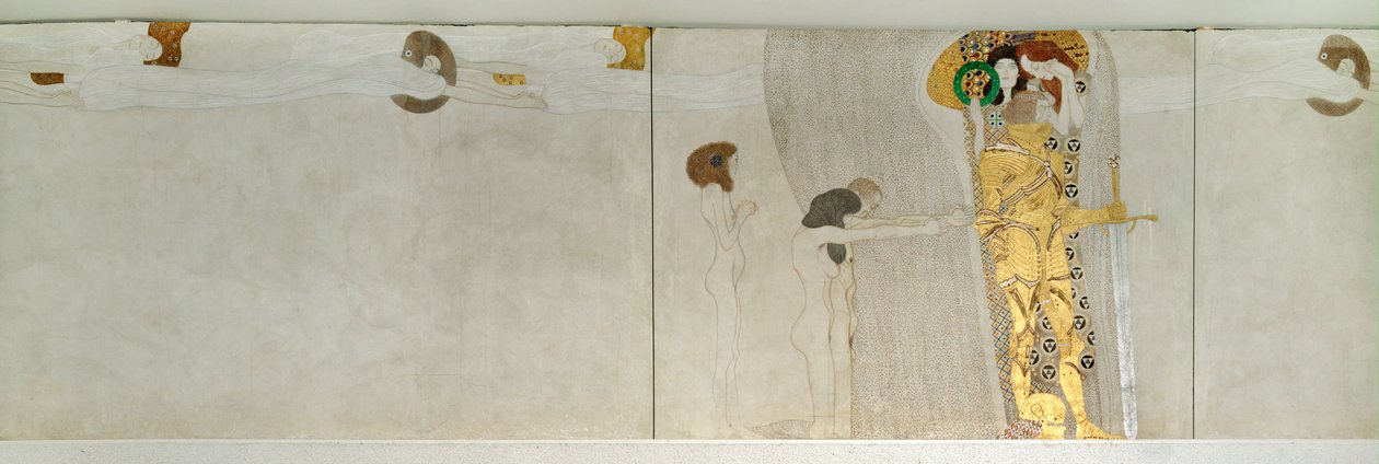 Der Beethovenfries, Detail von Gustav Klimt: Kunstdruck