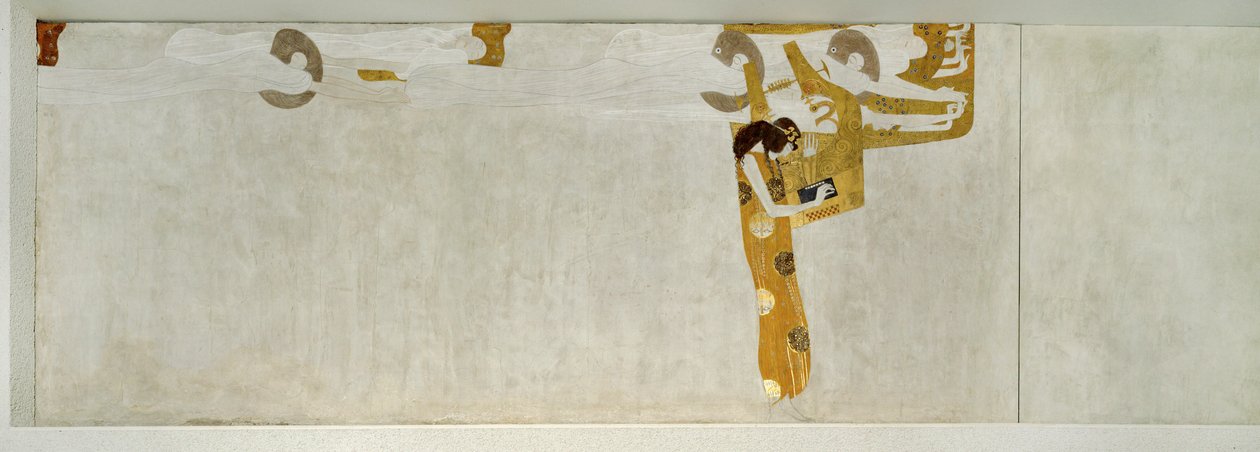 Der Beethovenfries, Detail von Gustav Klimt: Kunstdruck