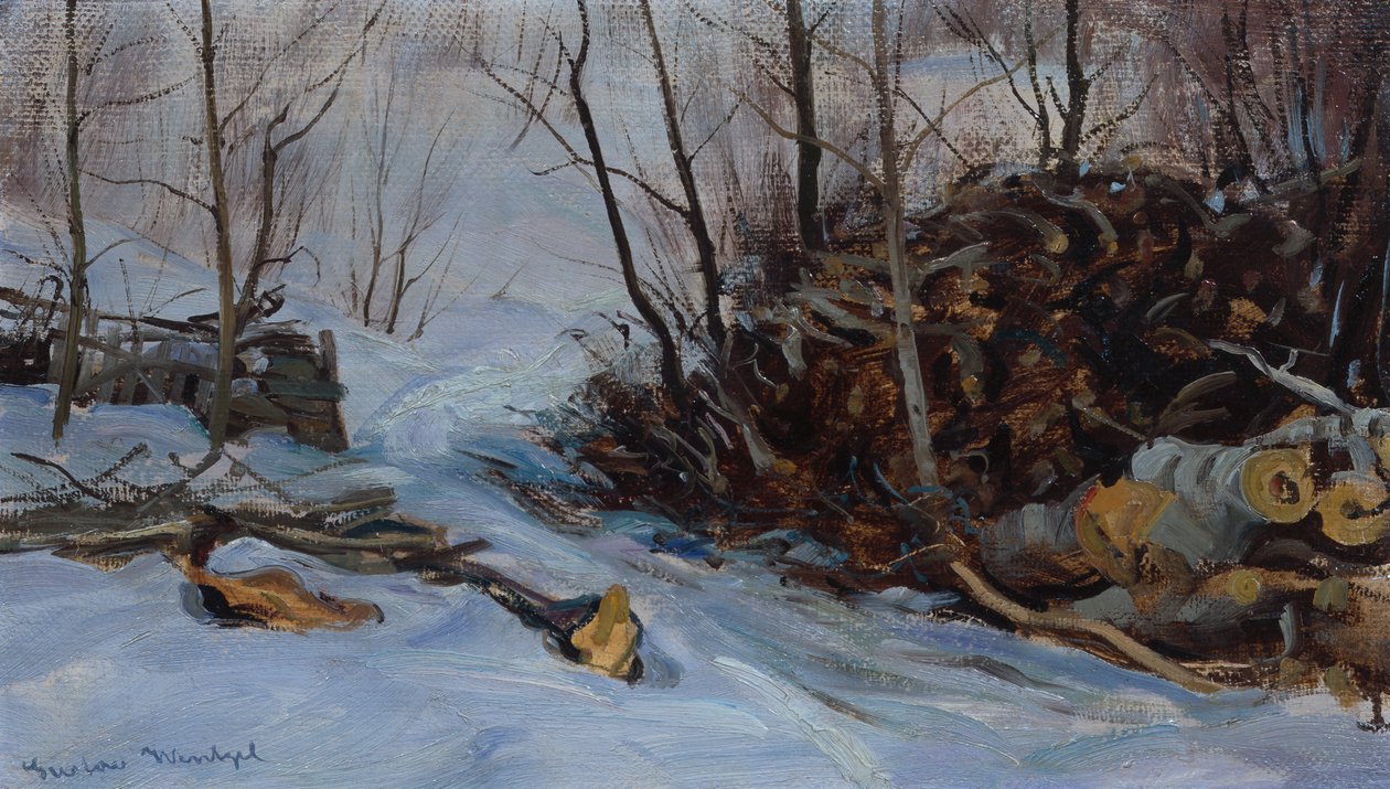 Winterlandschaft von Gustav Wentzel: Kunstdruck kaufen