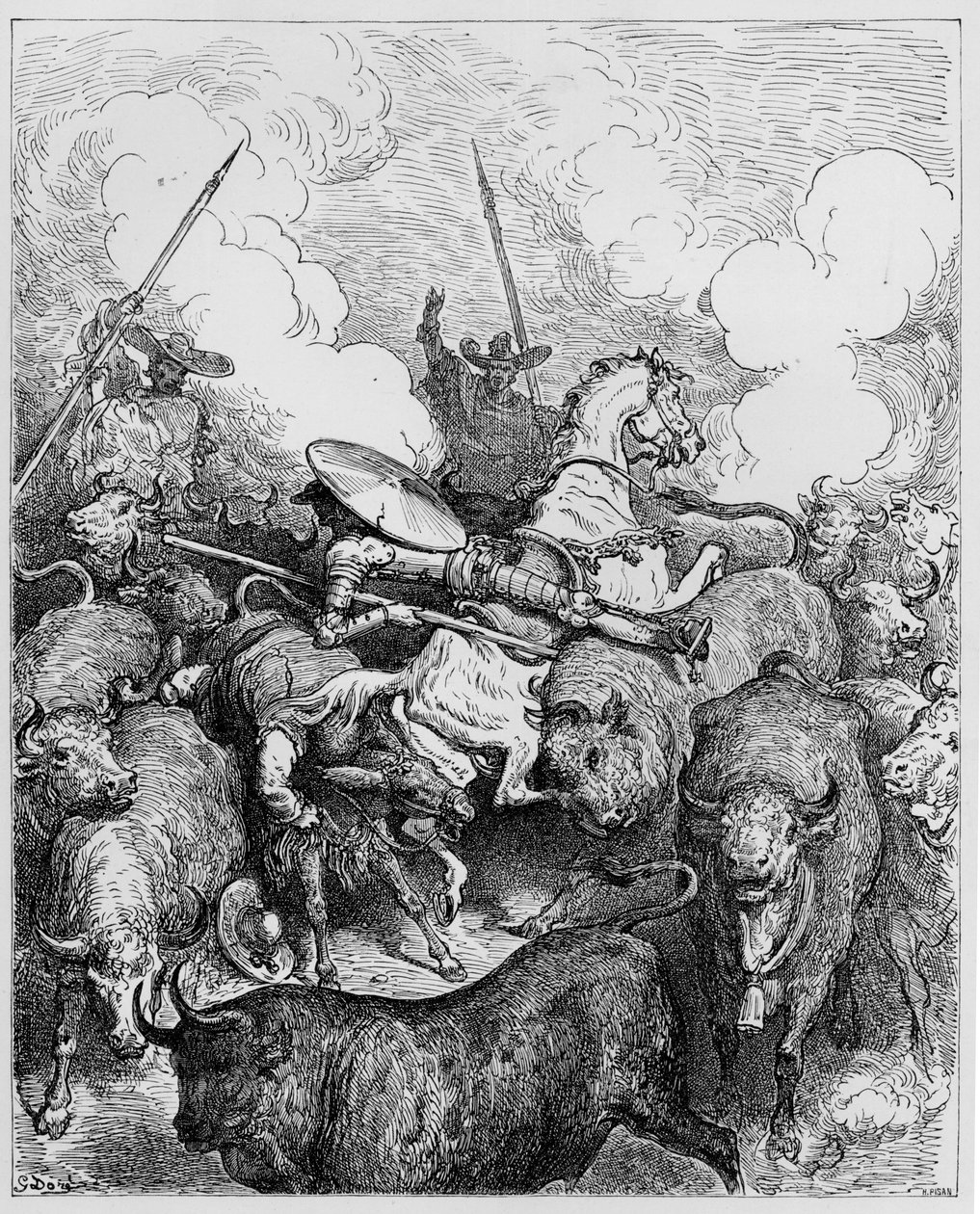 Stierkampf, aus 'Don Quijote de la Mancha' von Miguel Cervantes ...