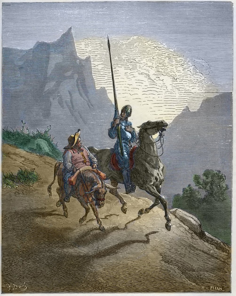 Don Quixote mit Sancho Panza - Don Quixote de la Mancha von Miguel ...