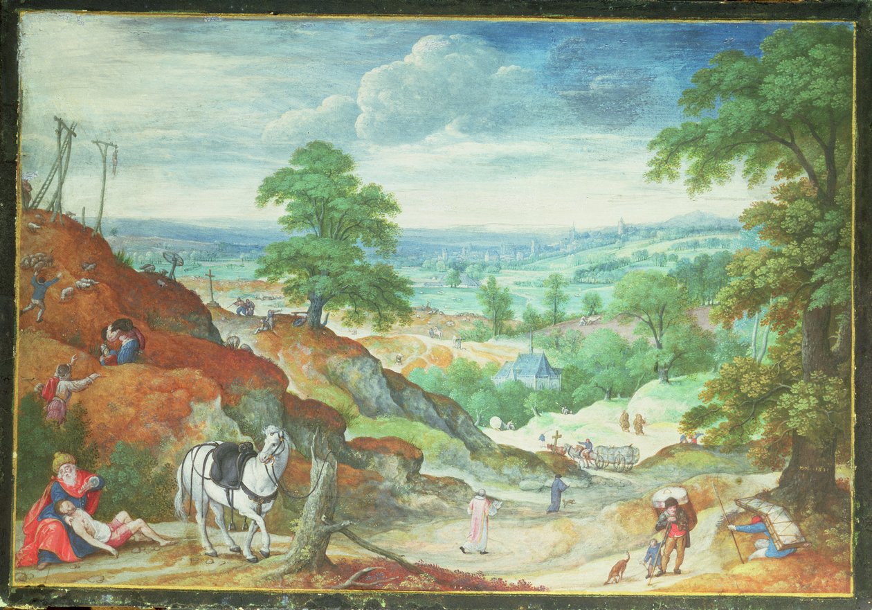 Der barmherzige Samariter von Hans Bol: Kunstdruck kaufen