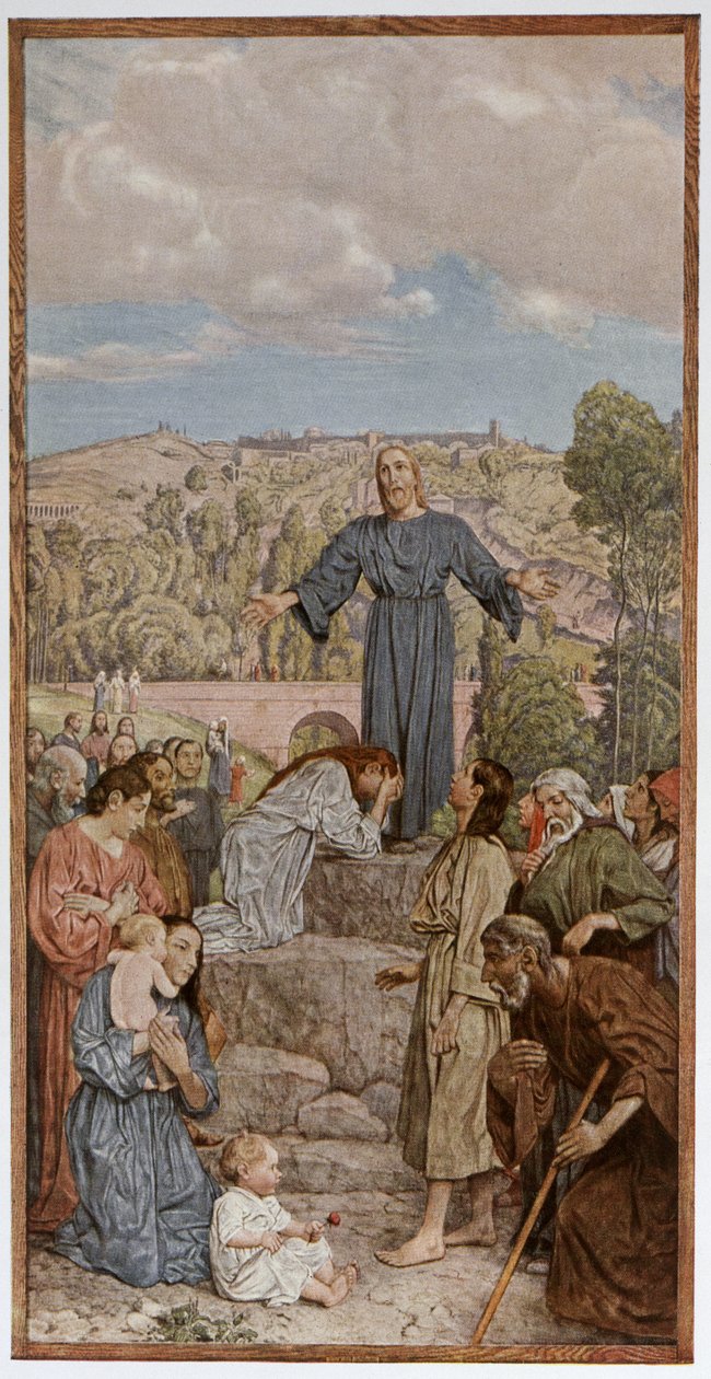 Christus predigt, Illustration aus 'Festkalender' veröffentlicht in ...