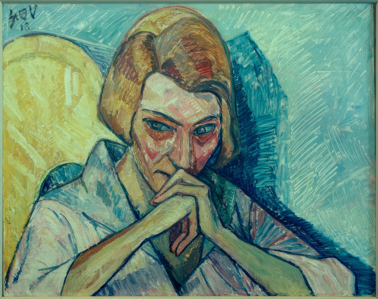 Porträt Ilse Hahn-Stoermer von Heinrich Vogeler: Kunstdruck