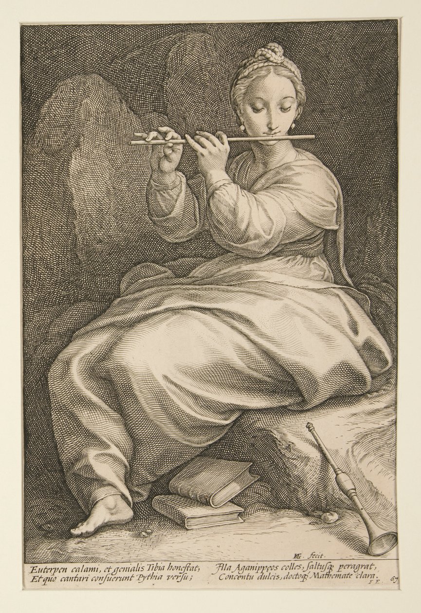 Die neun Musen: Euterpe, Nr. 6 in einer Serie von 9