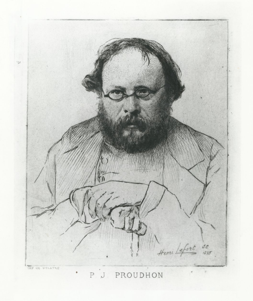 Pierre-Joseph Proudhon, 1895 von Henri Lefort: Kunstdruck