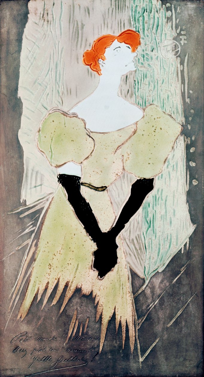 Yvette Guilbert, 1895 von Henri de Toulouse-Lautrec