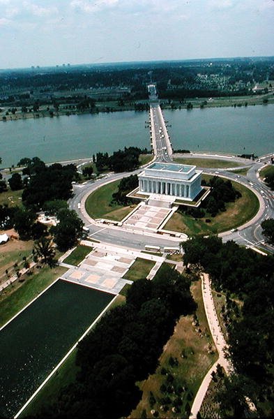 Lincoln Memorial, erbaut 1915-22 von Henry Bacon: Kunstdruck