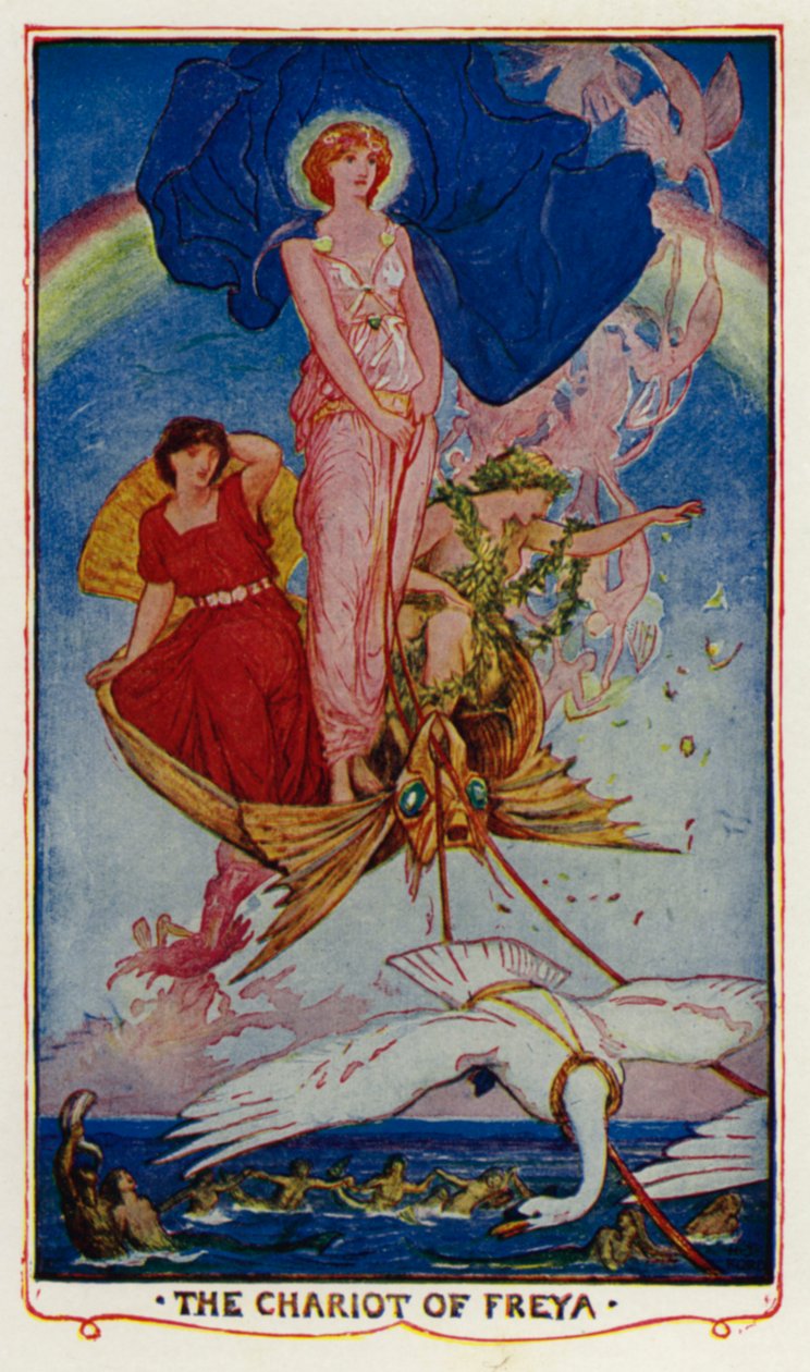 Der Wagen der Freya von Henry Justice Ford: Kunstdruck