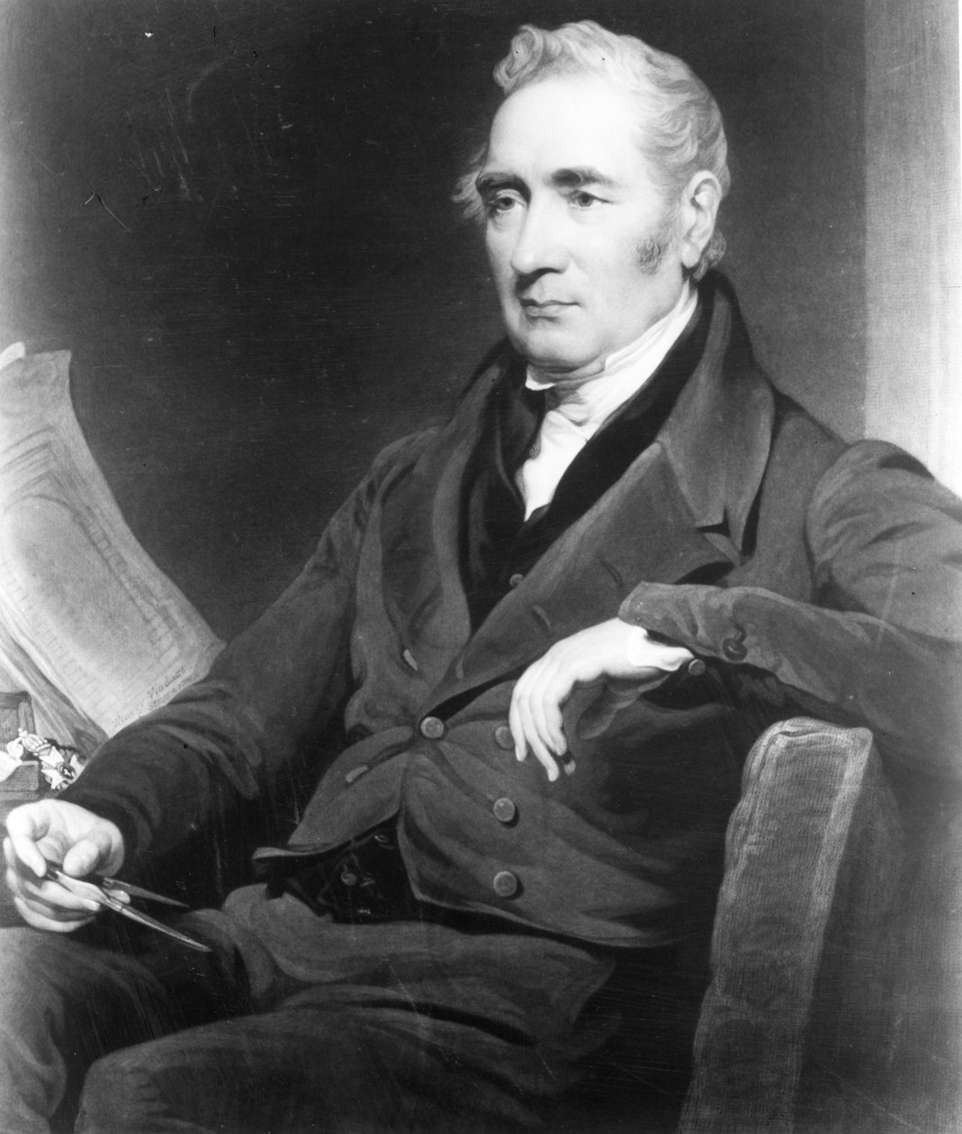 George Stephenson, graviert von Charles Turner, 1838
