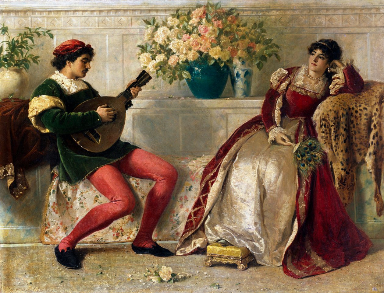 Die Zeit der Rosen von Henry Thomas Schaefer: Kunstdruck