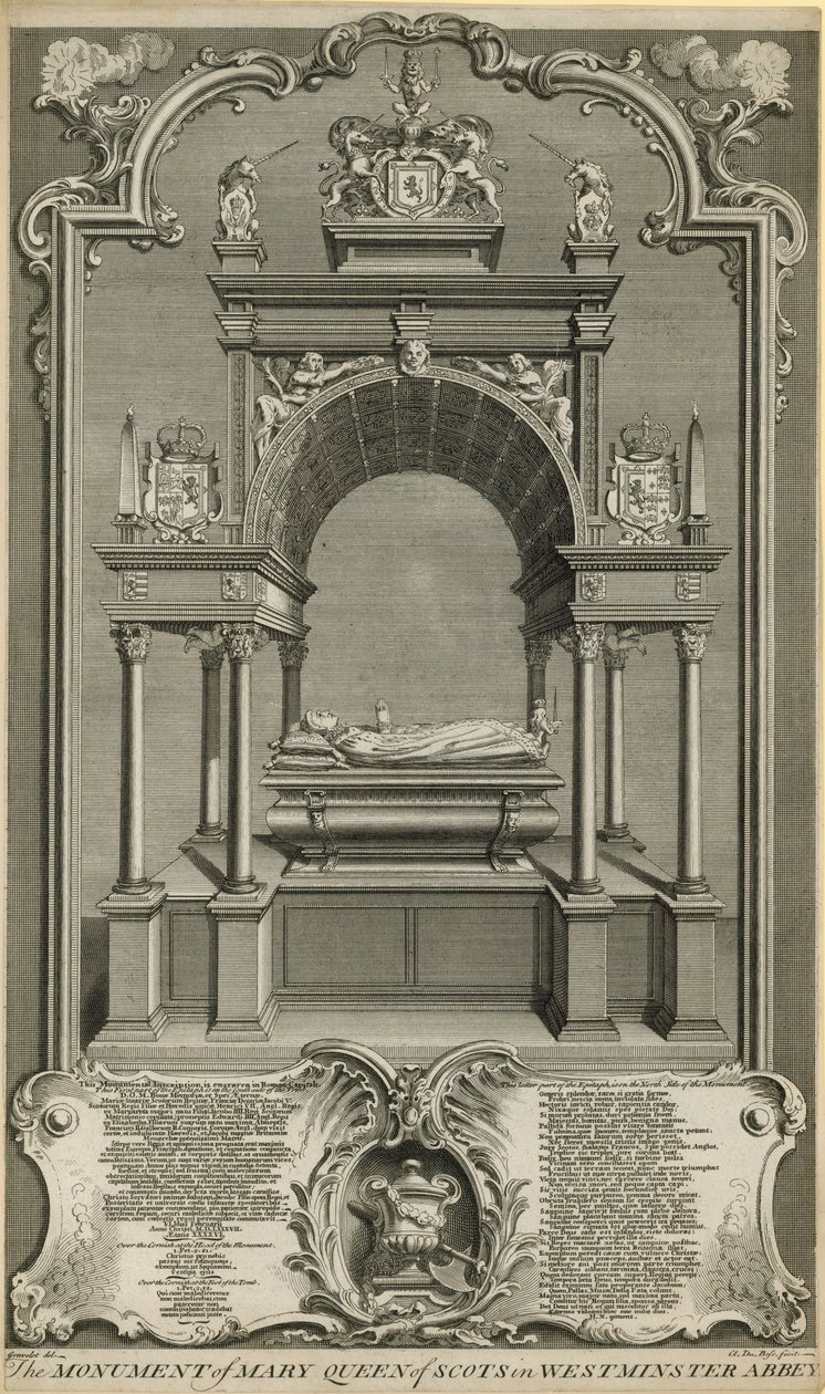 Das Denkmal von Maria Stuart von Hubert Francois Gravelot