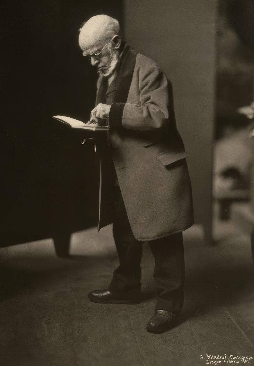 Menzel zeichnend von Jacob Hilsdorf: Kunstdruck kaufen