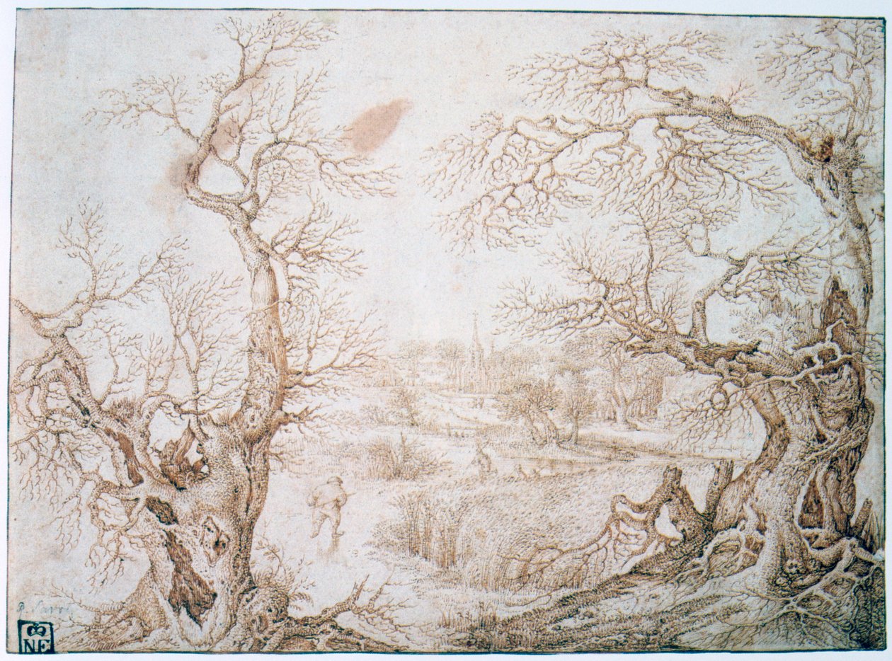 Winterlandschaft von Jacob Savery I: hochwertiger Kunstdruck