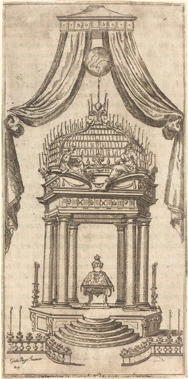 Der Katafalk von Jacques Callot: hochwertiger Kunstdruck
